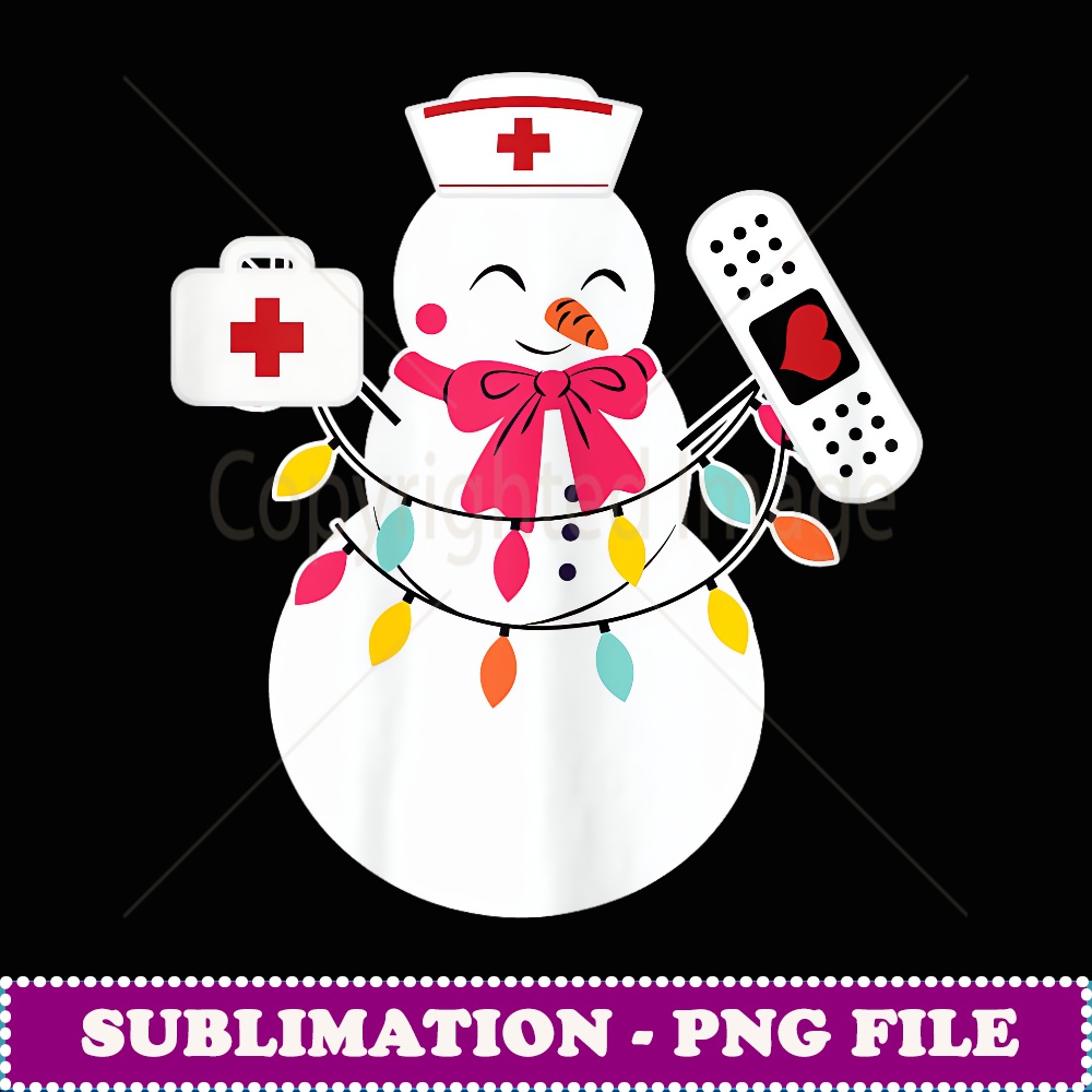 Christmas Nurse Snowman With Nurse's Hat Funny Outfit Design | Inspire ...