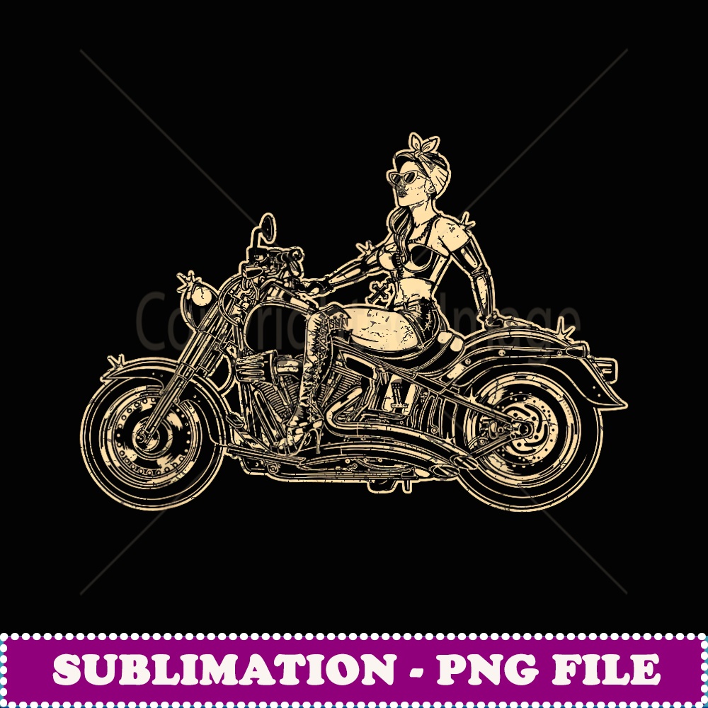 Classic Motorcycle Pinup Girl Biker Retro - High-Resolution | Inspire ...