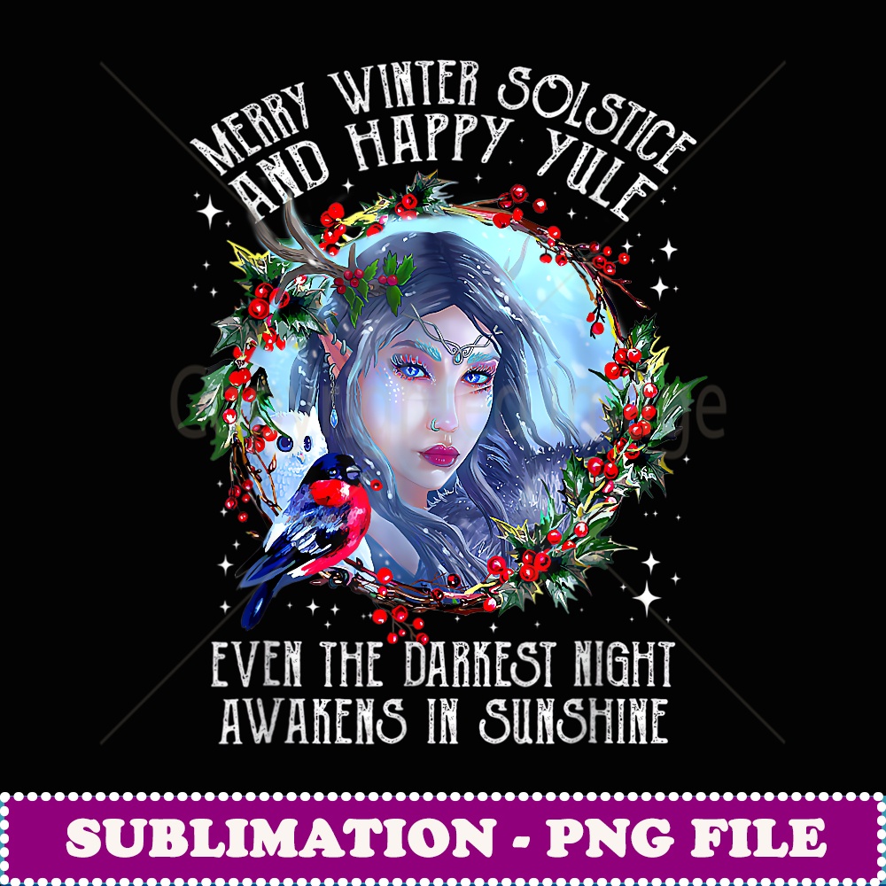 Merry Winter Solstice And Happy Yule - Exclusive Sublimation | Inspire ...