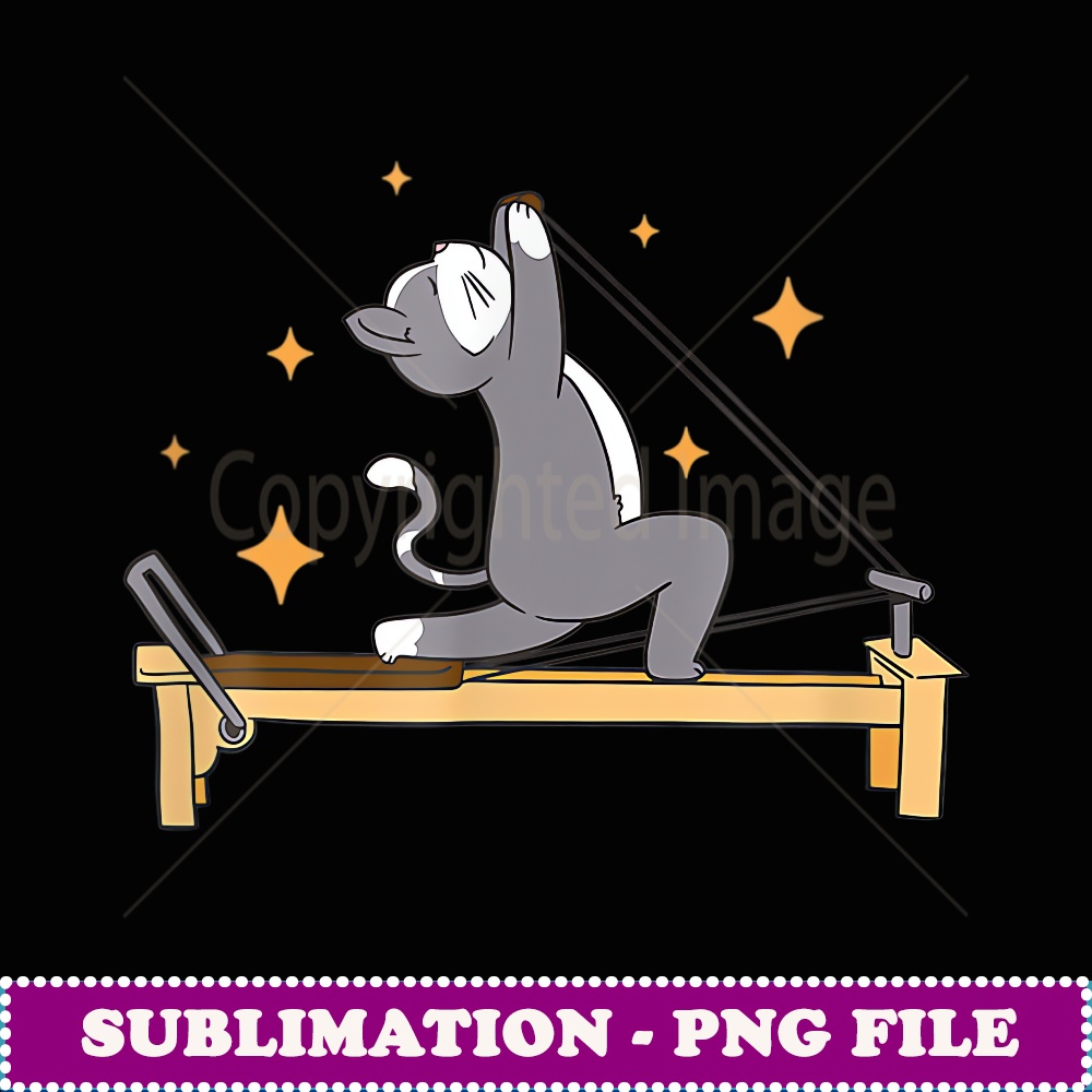 Cat Doing Pilates Funny - Premium PNG Sublimation File | Inspire Uplift