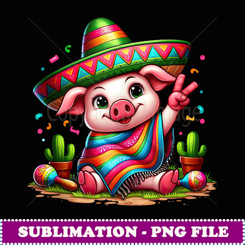 Funny Peace Sign Hand Pig Mens Womens Cinco De Mayo - Instan | Inspire ...