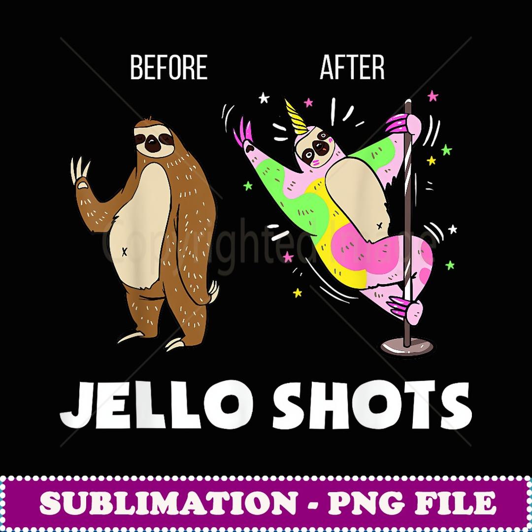 Funny Sloth Unicorn Before After Jello Shots - Modern Sublim | Inspire ...