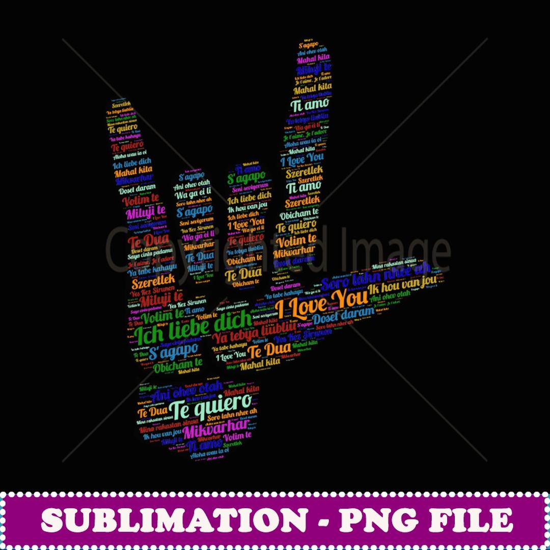ASL Sign, I Love You in 40 Different Languages, ASL - PNG Tr | Inspire ...