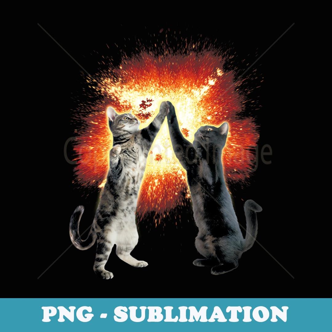 High-Five Cats Explosion Meme Graphic - High-Resolution PNG | Inspire ...