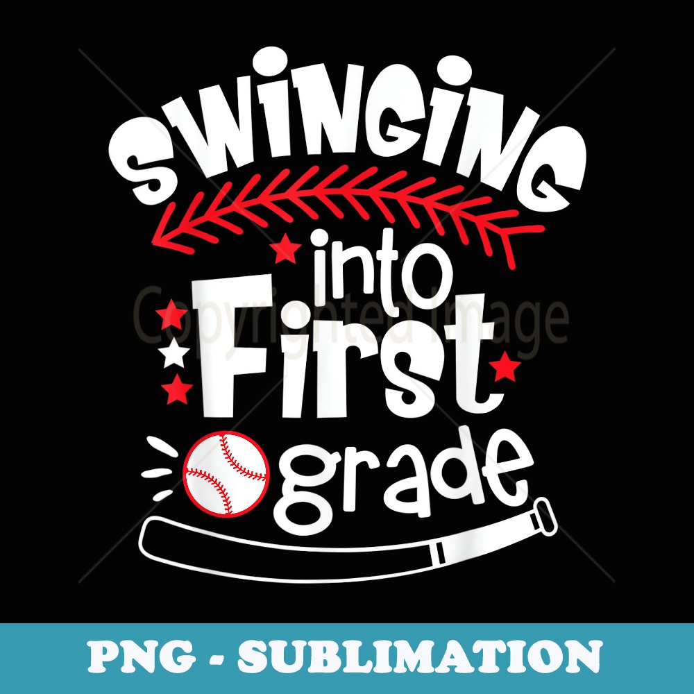 Swinging Into First Grade Baseball Player Kid - Stylish Subl | Inspire ...