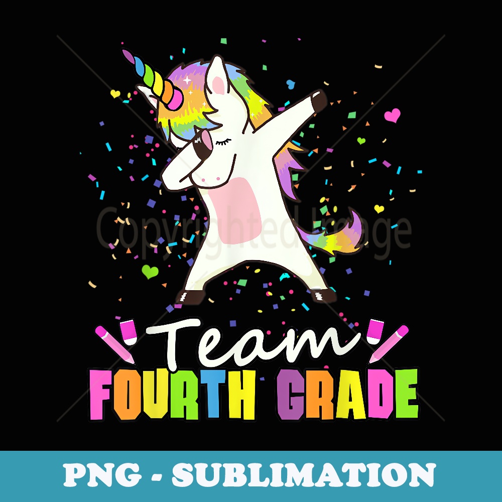 Team Fourth Grade Unicorn Team 4th Grade - Elegant Sublimati | Inspire ...