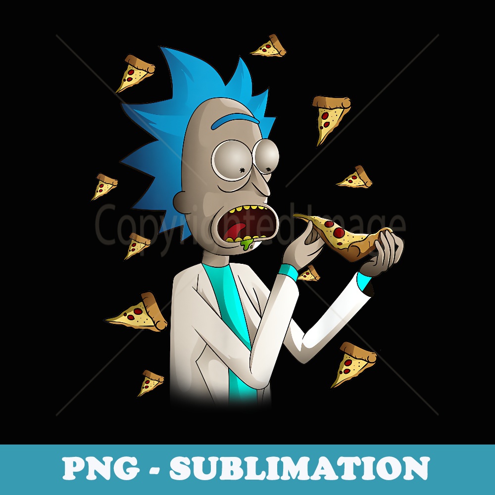 Rick and Morty Rick Loves Pizza - Premium Sublimation Digita | Inspire ...