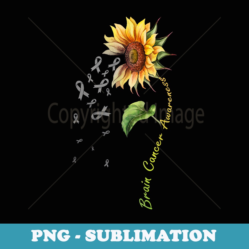 Brain Cancer Awareness Sunflower - Trendy Sublimation Digita | Inspire ...