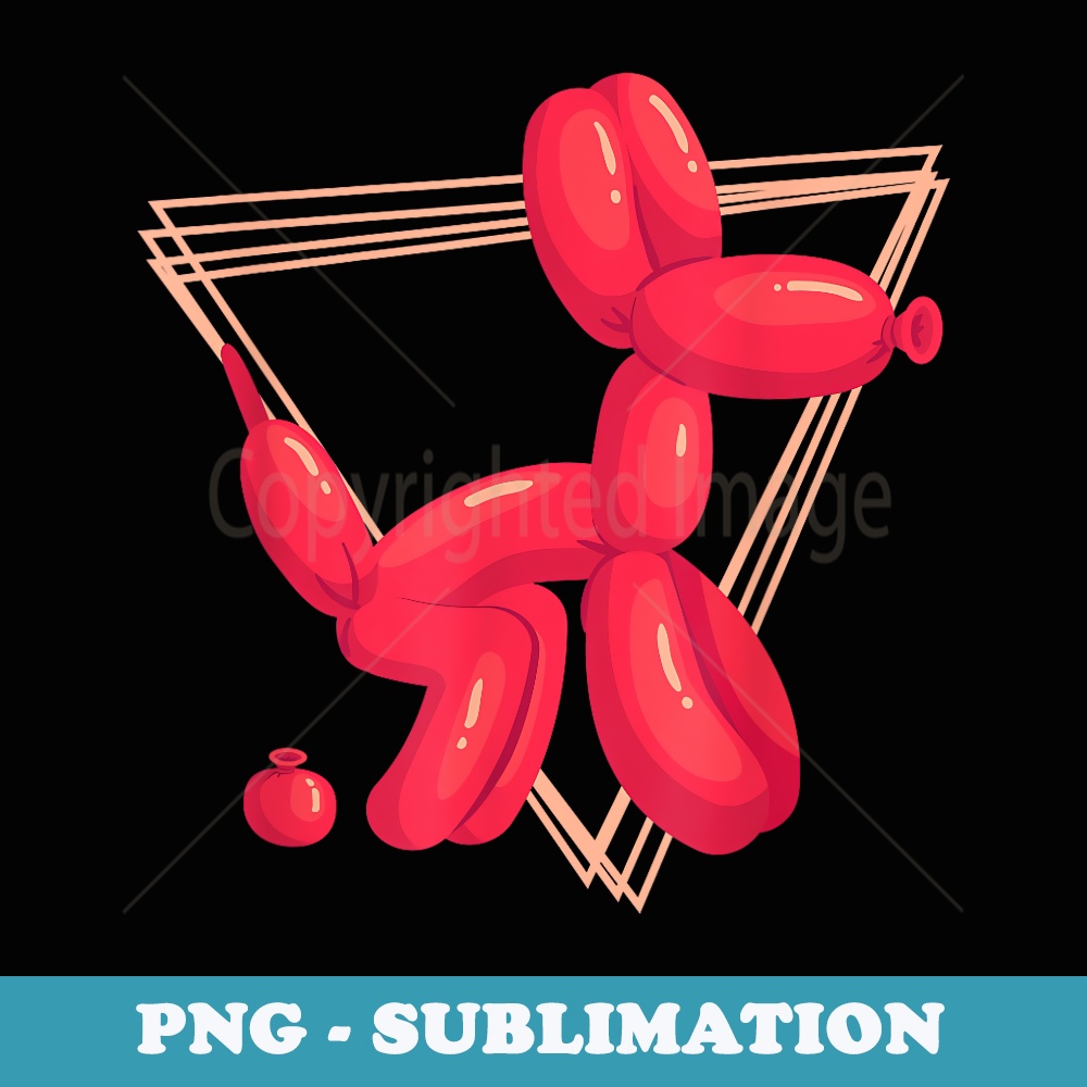 Funny Pooping Balloon Dog Sculpture - Sublimation PNG File - Inspire Uplift