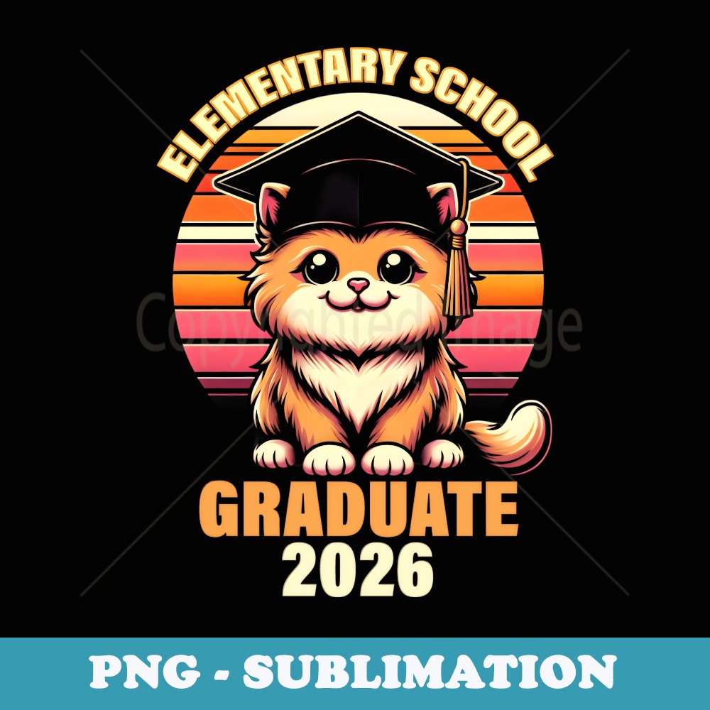 2026 Elementary School Graduate for 5th Grade 6th Class Cat | Inspire ...