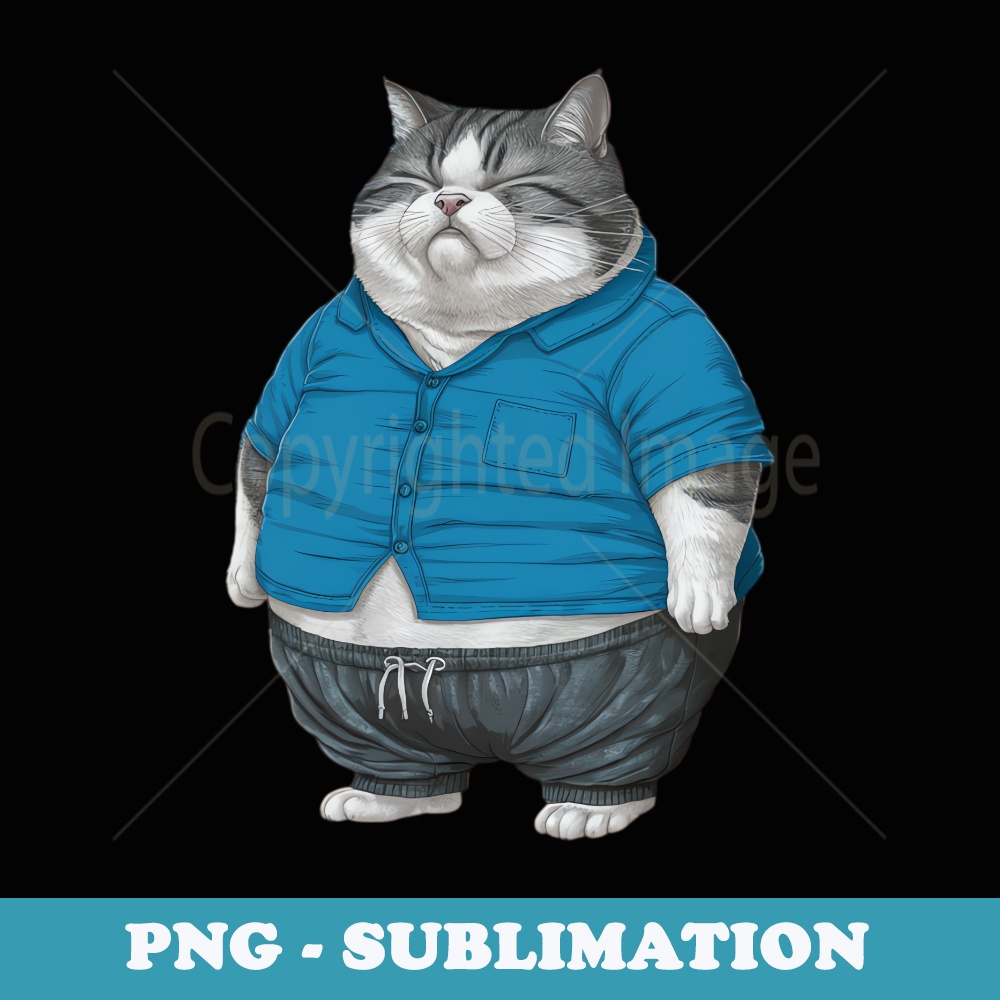 Funny Fat Cat Art Design Fat Kitten Cat Lover - Sublimation | Inspire ...