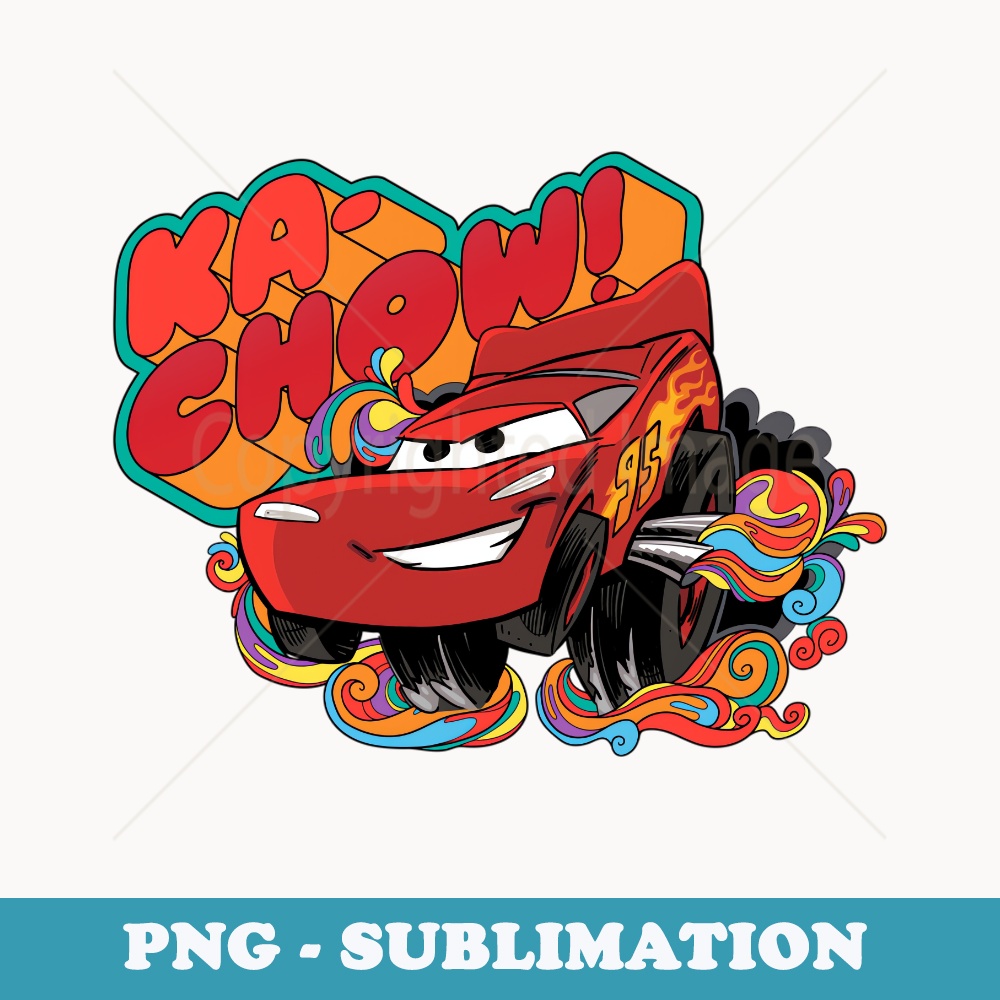 Disney Pixar Cars Ka-Chow Lightning McQueen Colorful - Retro | Inspire ...