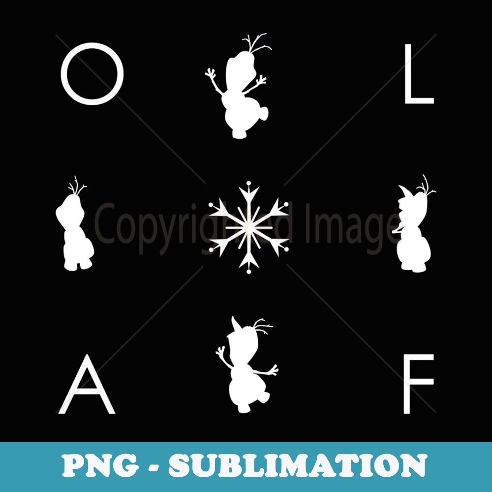 Disney Frozen Olaf Multiple Silhouettes Snowflake Logo - Exc | Inspire ...