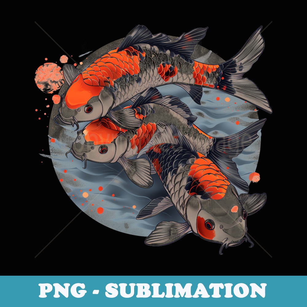 three cute anime Japanese koi fishes goldfish carp fish art | Inspire ...