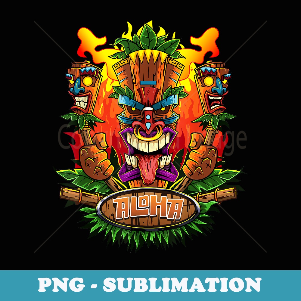 Funny Tiki Character Luau Party - High-Resolution PNG Sublim | Inspire ...