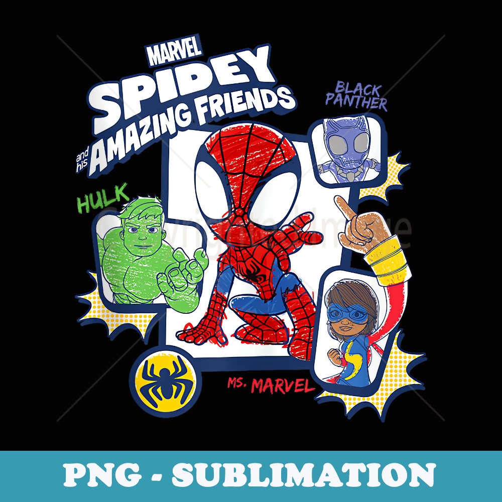 Marvel Spidey And His Amazing Friends Avengers Doodles - Ret | Inspire ...