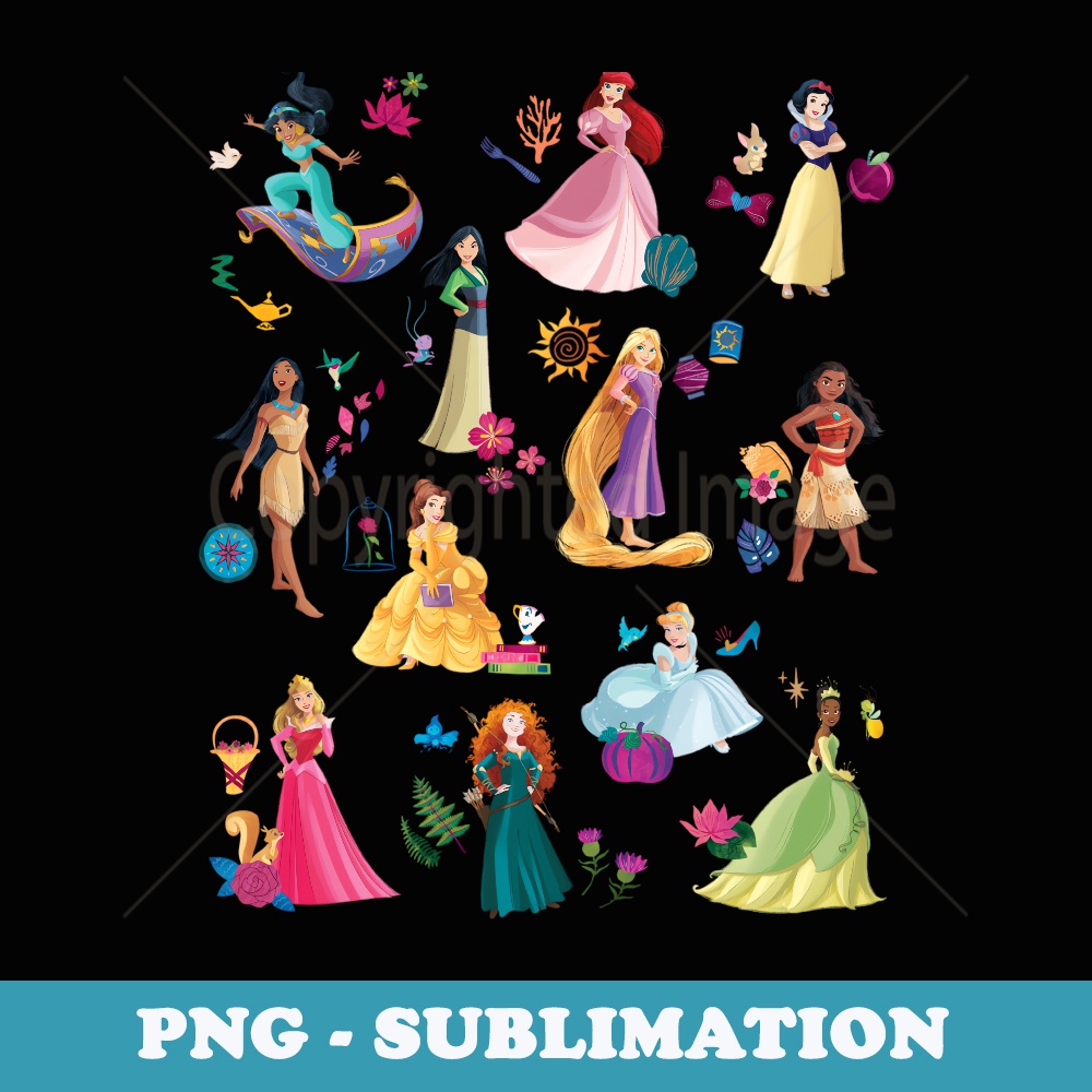 Disney Princess Magical Print - Aesthetic Sublimation Digita | Inspire ...
