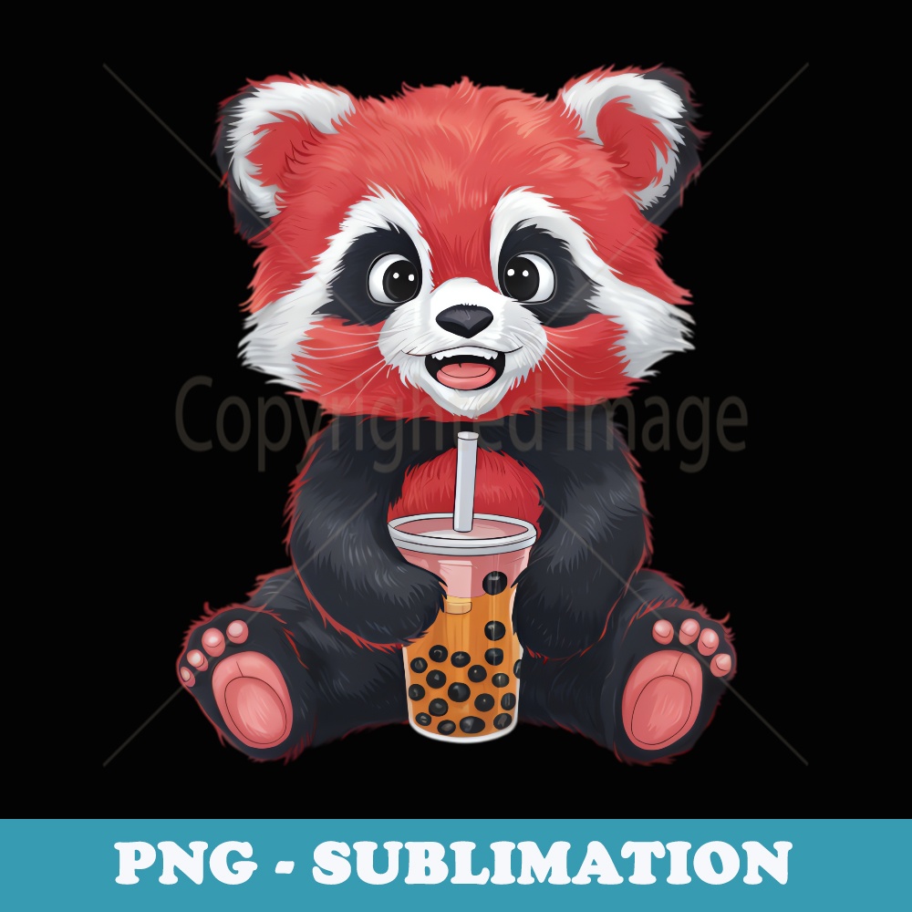 red panda anime Kawaii Boba Tea Bubble Tea - Sublimation PNG | Inspire ...