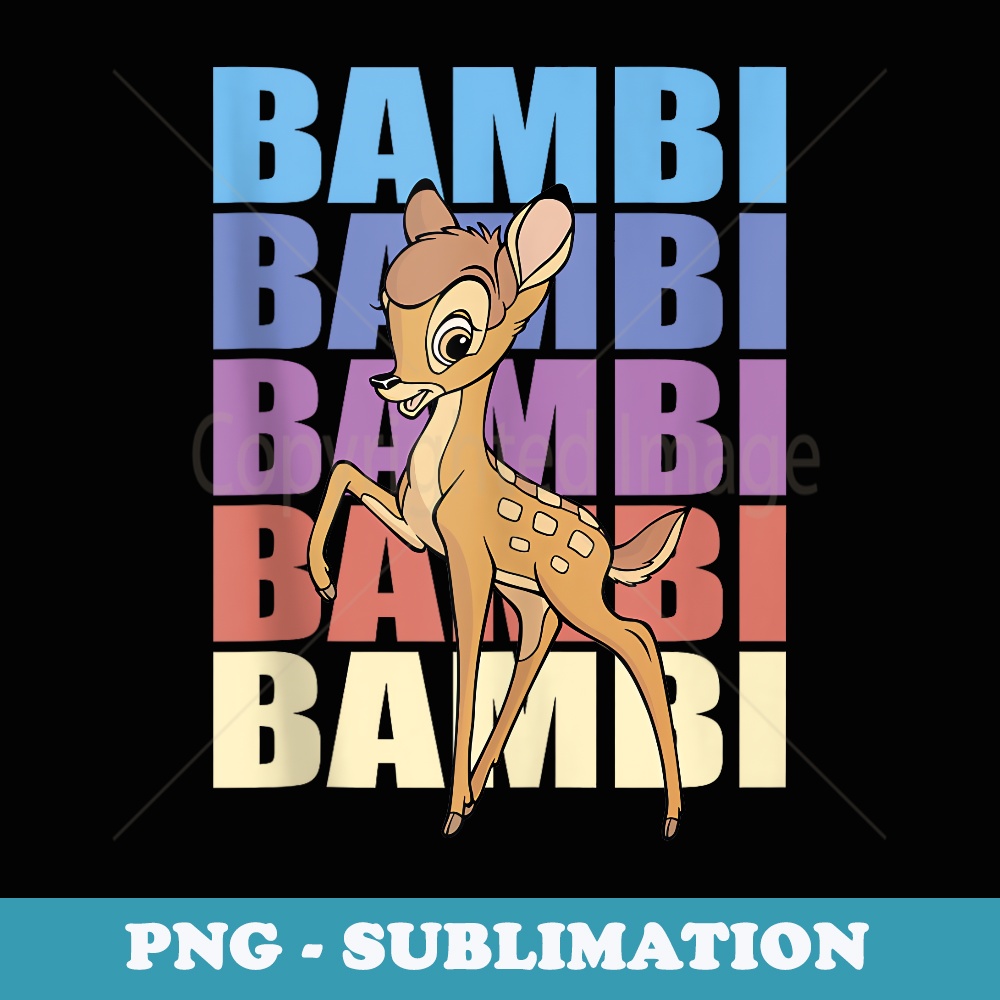 Disney Bambi Name Stack Portrait - Sublimation Digital Downl | Inspire ...
