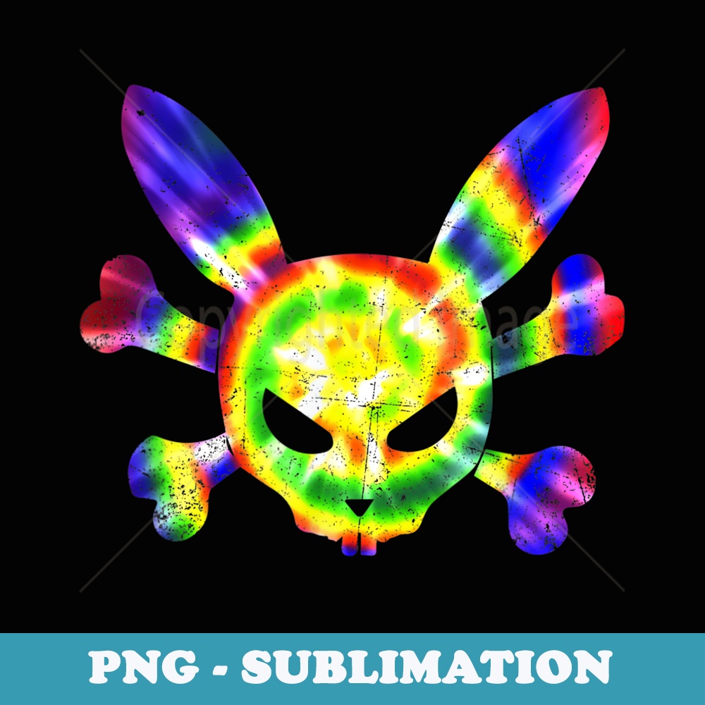 Scary Skull And Bad Crossbones Rabbit Horror Bunny Tie Dye - | Inspire ...