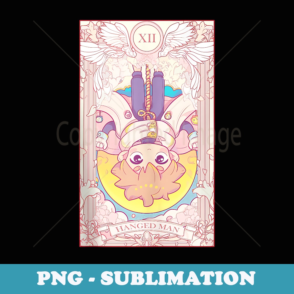 The Hanged Man Pastel Witchcraft Kawaii Anime Tarot Card - S | Inspire ...
