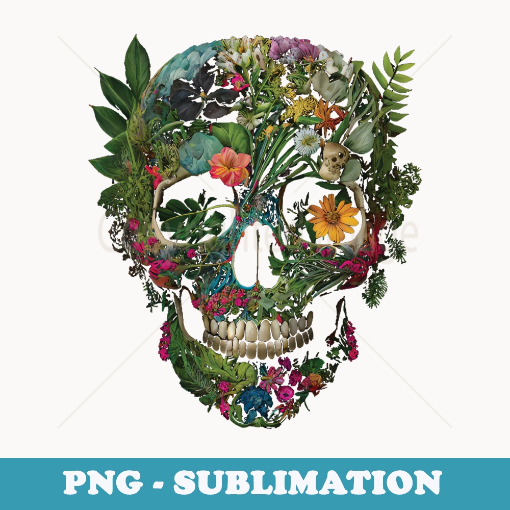 Haunted Botanical Garden Human Skull With Flowers And Plants | Inspire ...