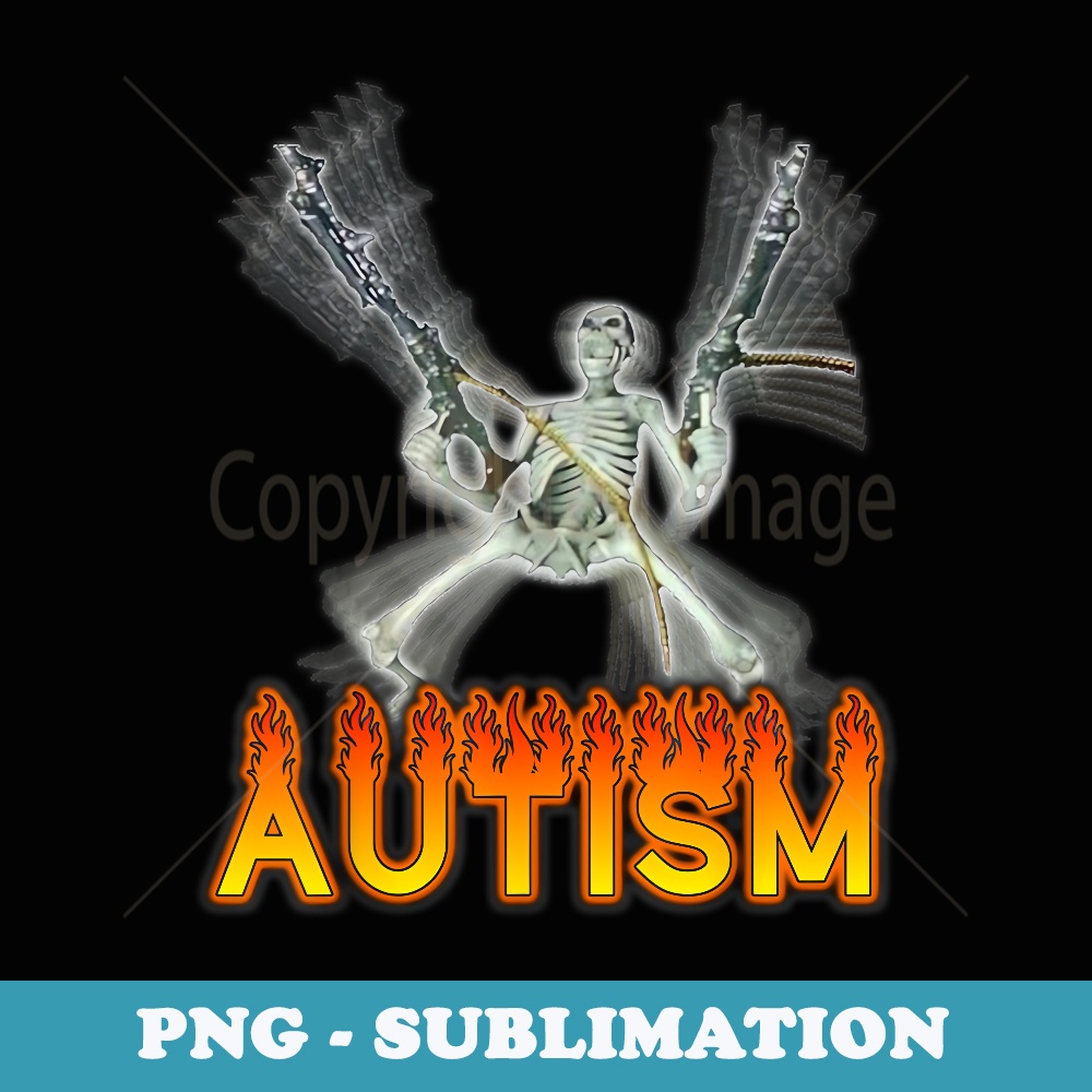 Vintage Autism Skeleton Meme Funny - High-Resolution PNG Sub | Inspire ...
