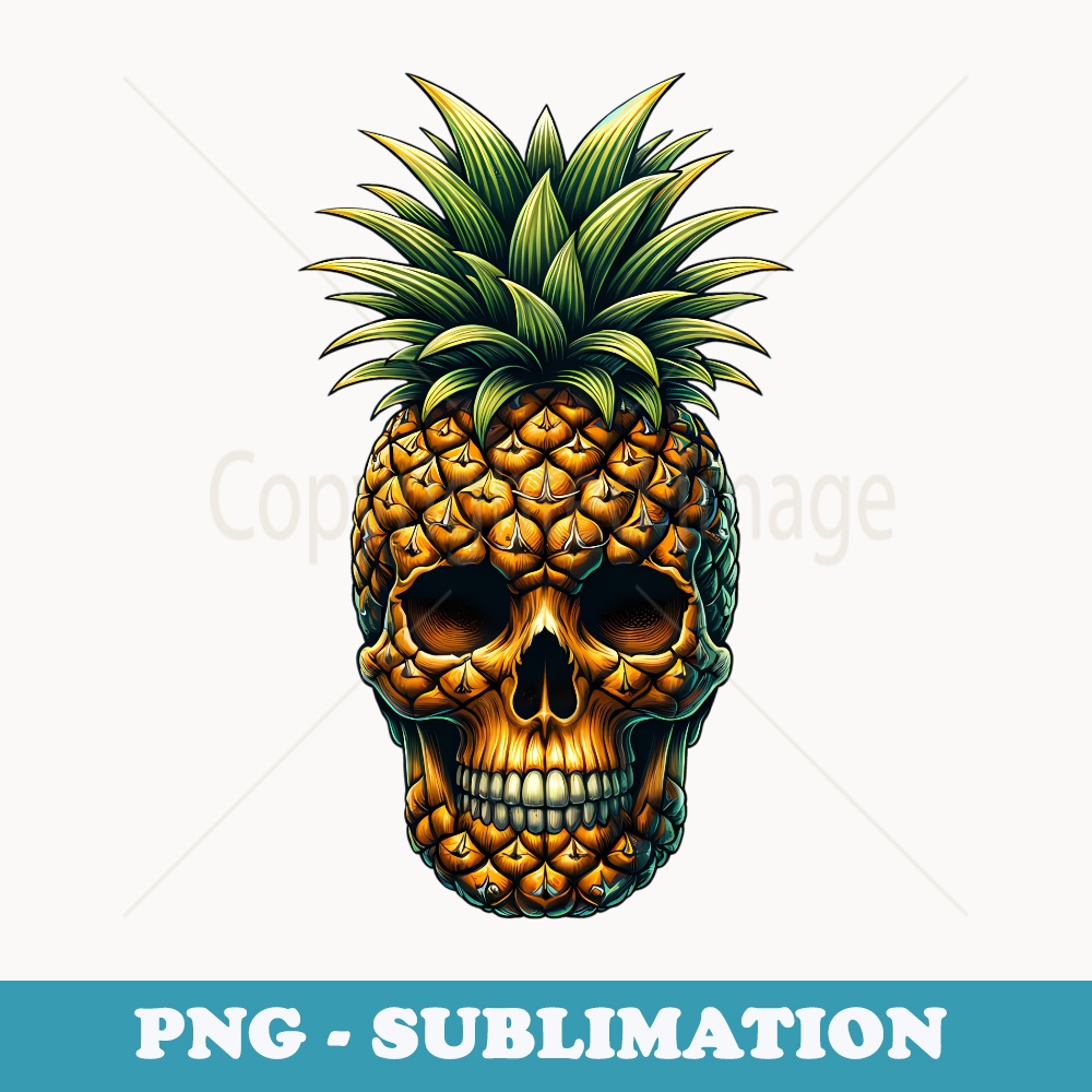 Pineapple Skull Aloha Beaches Hawaii Goth - Premium PNG Subl | Inspire ...
