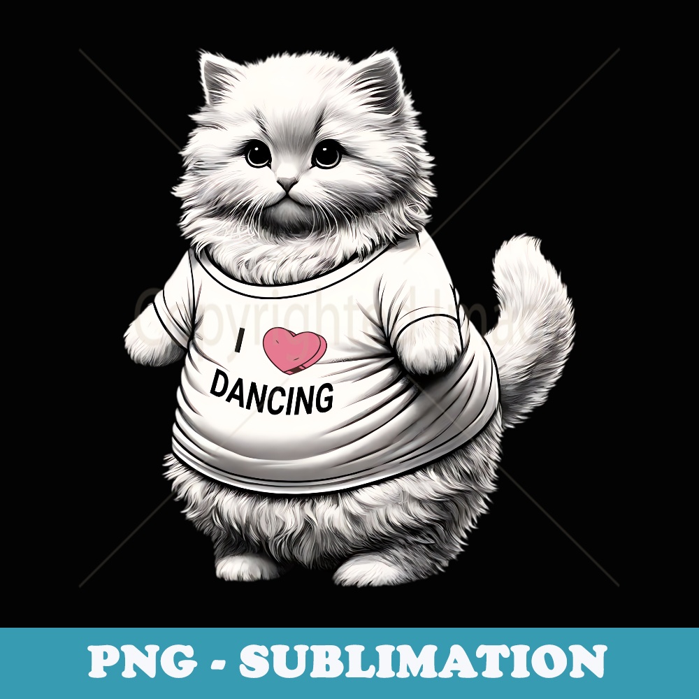 Big Belly Cute Fat Cat Art Design Fat Kitten Loves Dancing - | Inspire ...