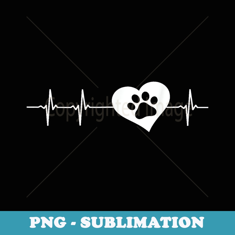 Dog Animal Pet Rescue Heart Beat Paw Print - Decorative Subl | Inspire ...