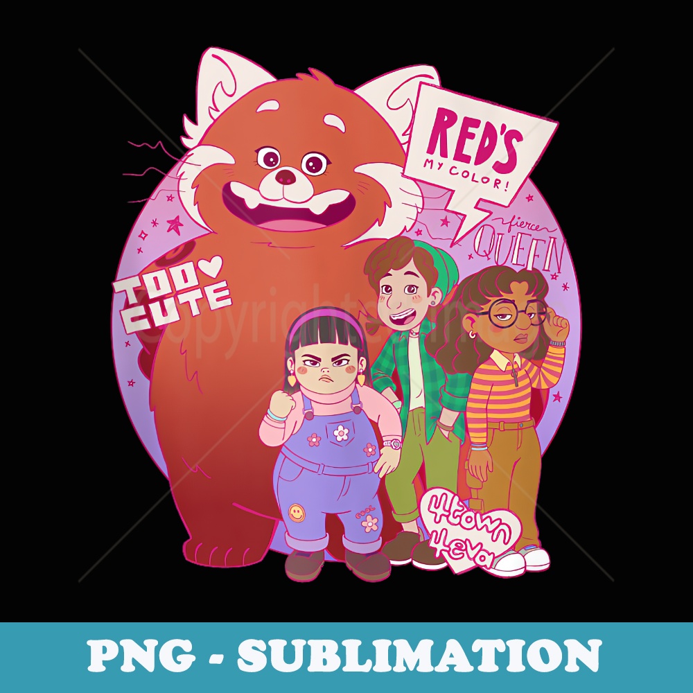Disney Pixar Turning Red Group Shot Reds My Color - Sublimat | Inspire ...