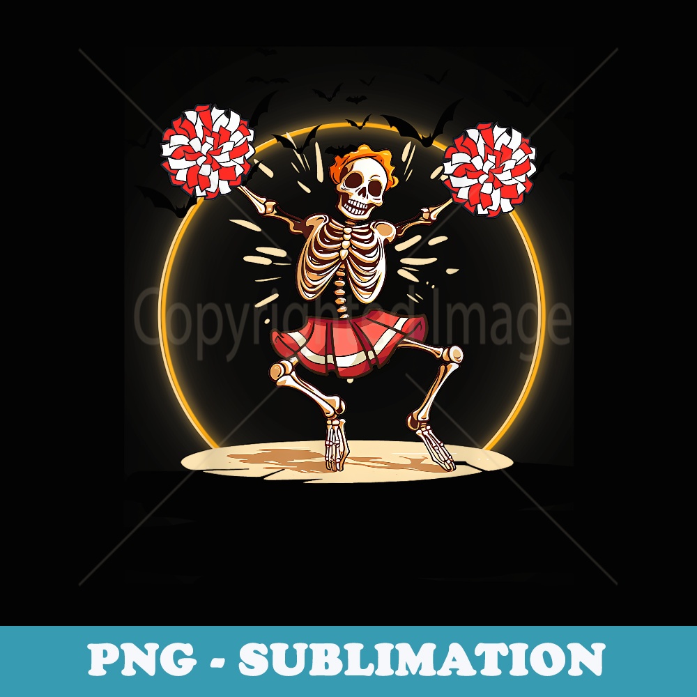 Cheerleading Skeleton Halloween Cheer Skeleton Cheerleader - | Inspire ...