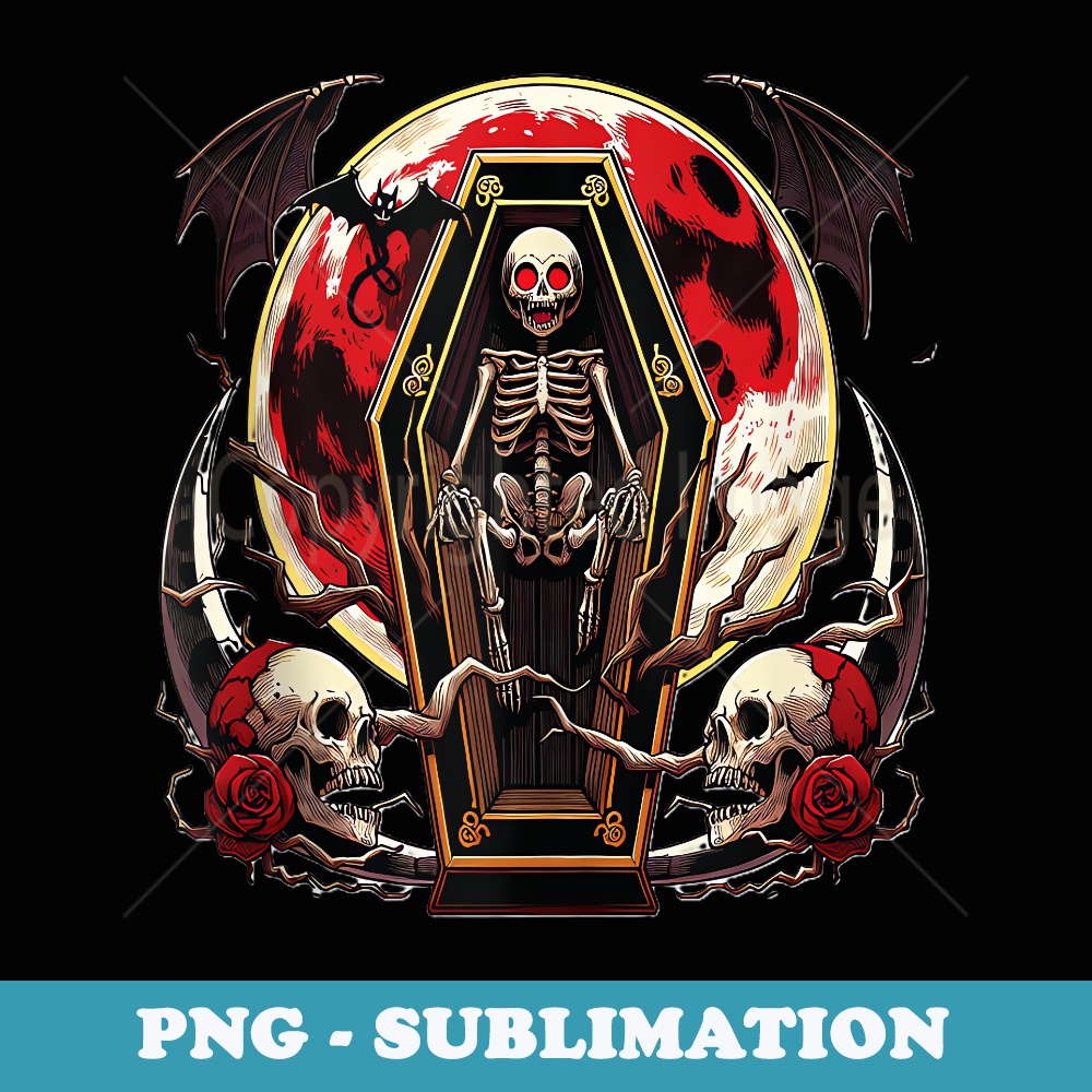 Skeleton Nightmare Casket Horror Skull Coffin Costume - Subl | Inspire ...