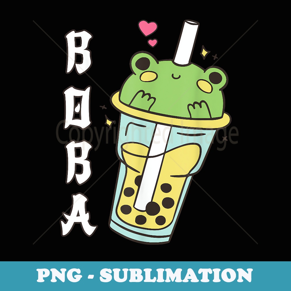 Cute Kawaii Frog Boba Bubble Tea Anime Neko Girl - Creative | Inspire ...