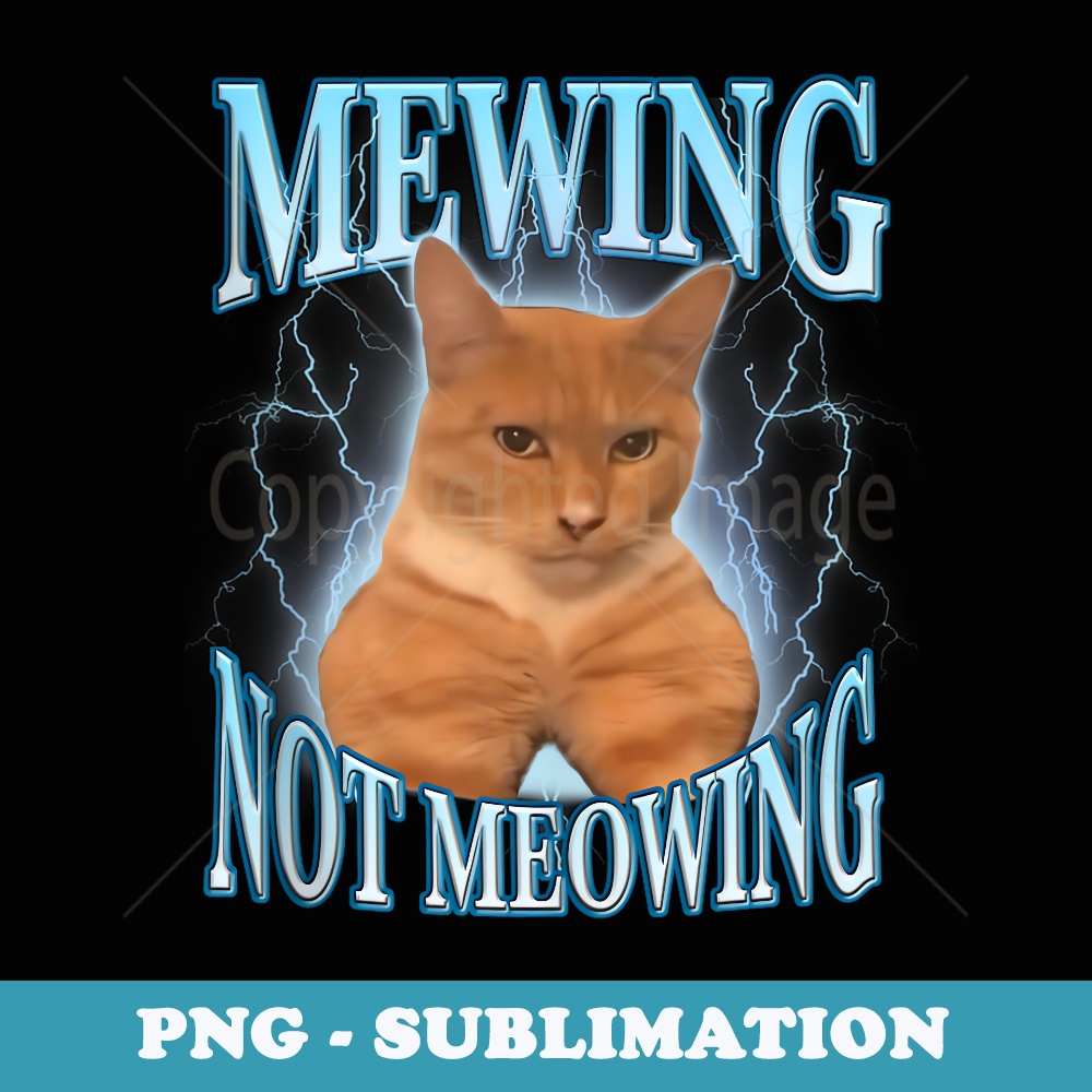 Funny Cat Meme Mewing LooksMax Meowing cat Trend - PNG Trans | Inspire ...