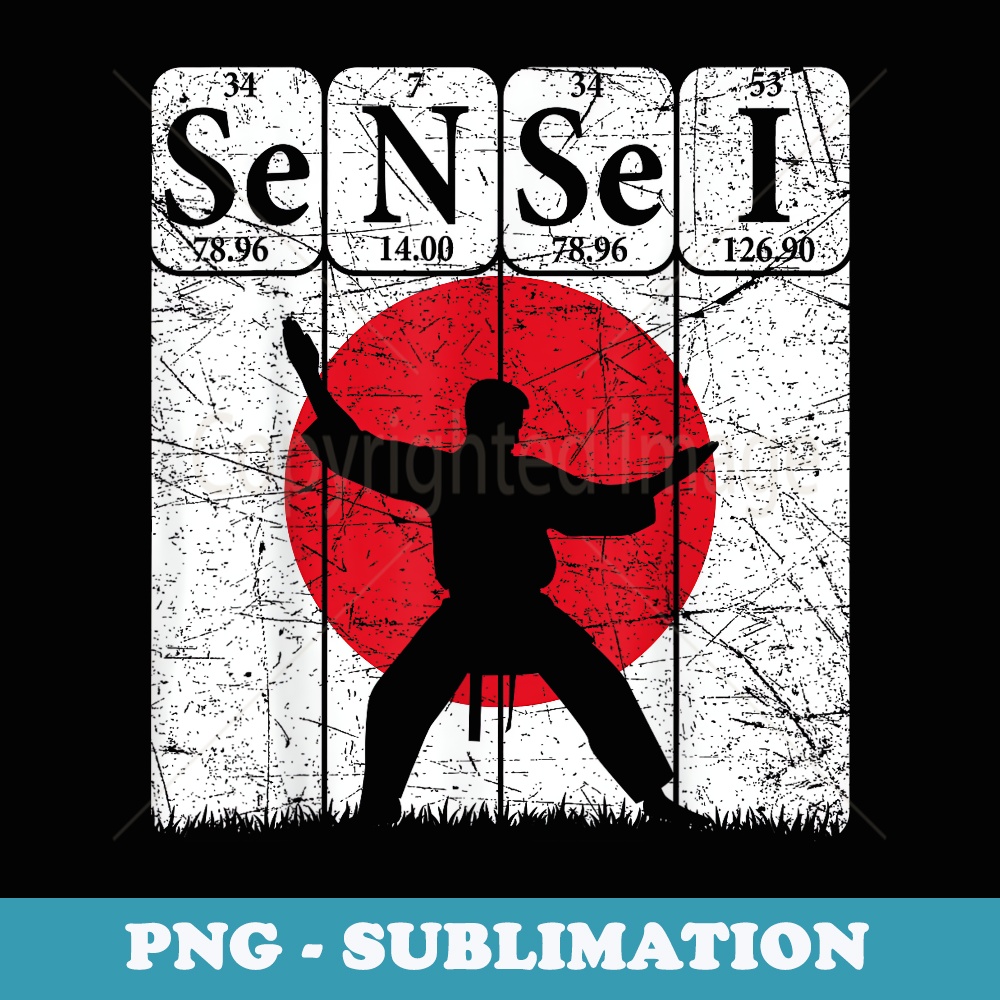 Sensei Periodic Table Elements Martial Arts Japanese Flag - | Inspire ...