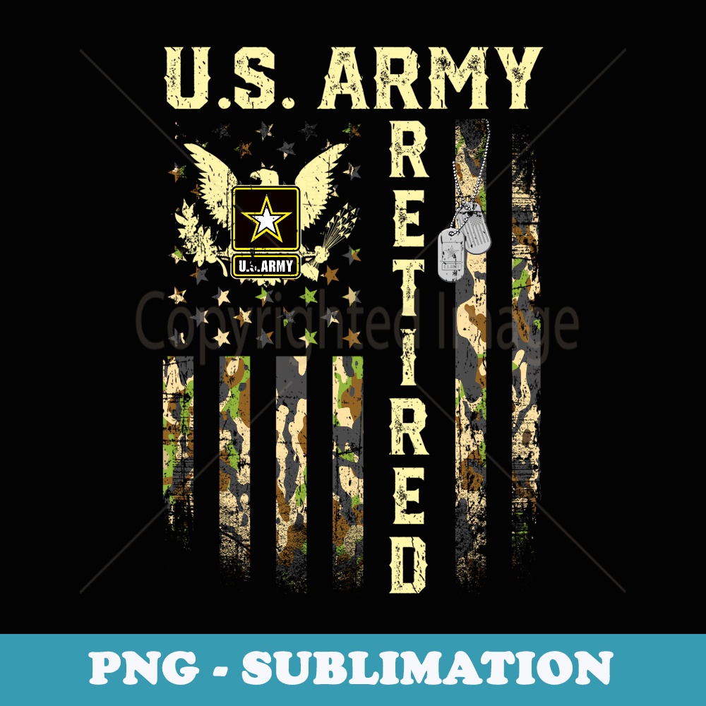 US Army Retired Distressed American Flag Patriotic Retiree - | Inspire ...