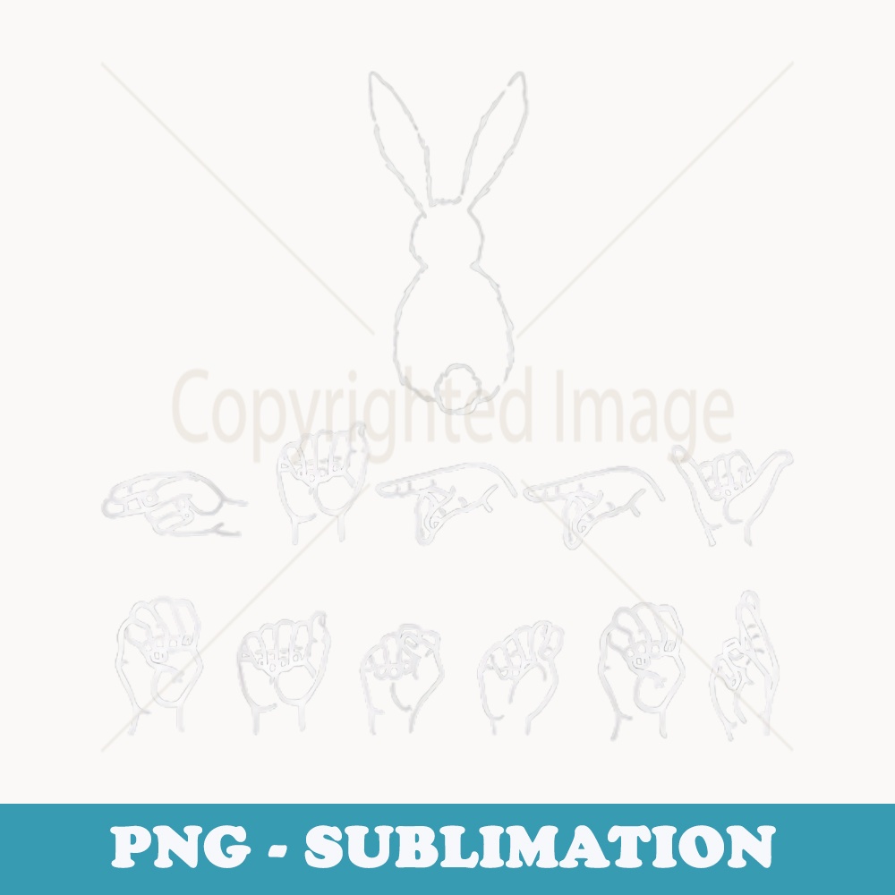 Deaf Pride Easter Bunny Happy Easter Sign Language ASL - Exc | Inspire ...