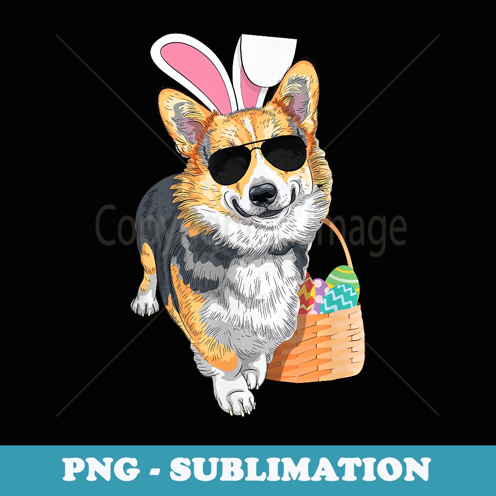 Easter Corgi Black and Tan - High-Resolution PNG Sublimation | Inspire ...