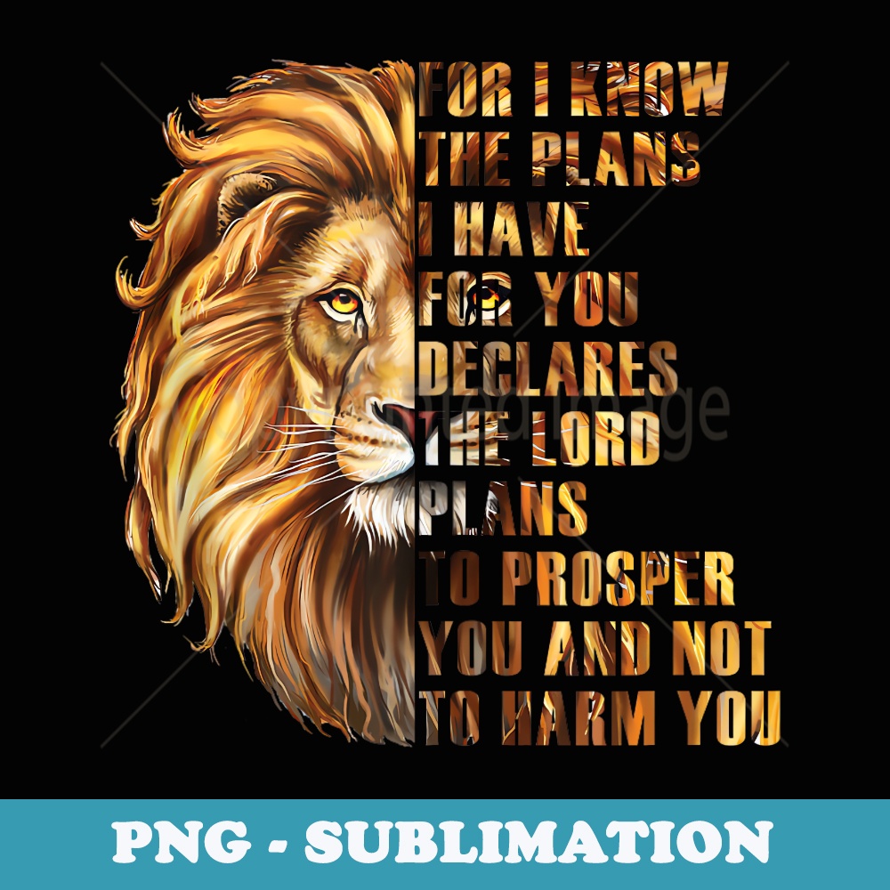 Christian For I Know The Plans Religious Christ Lion Faith - | Inspire ...