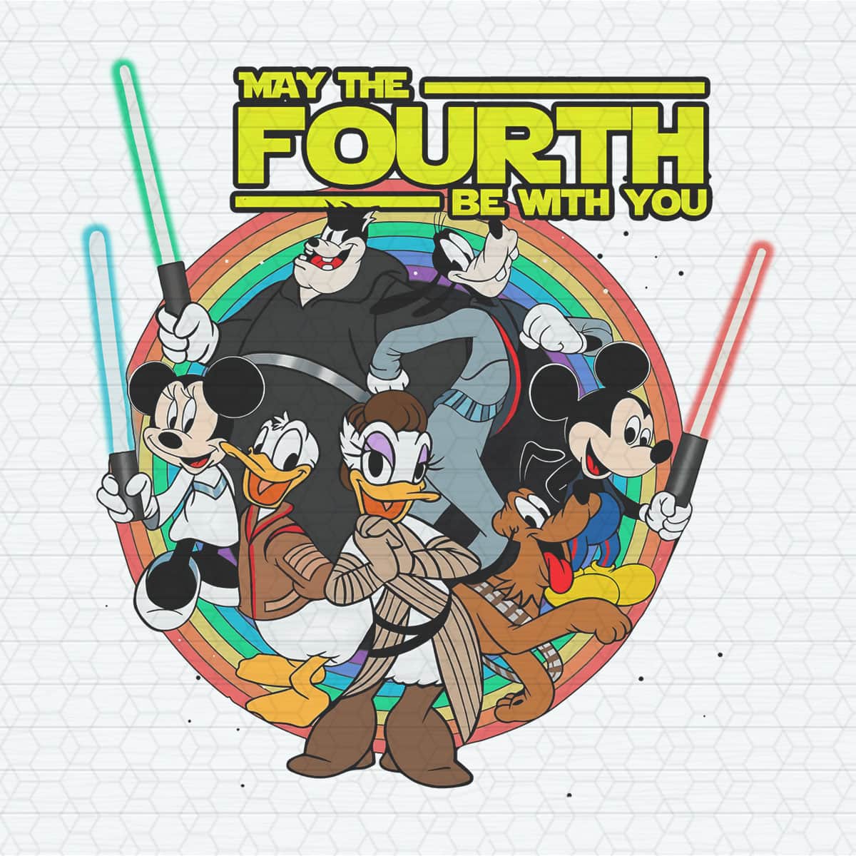May The Fourth Be With You Mickey Mouse PNG | Inspire Uplift