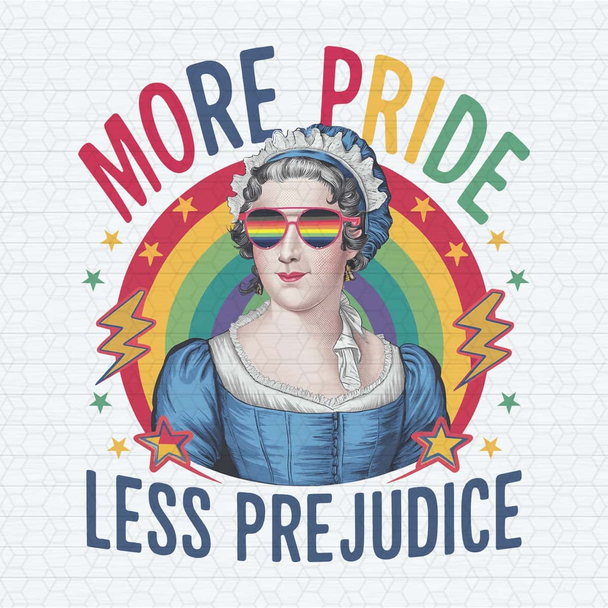 More Pride Less Prejudice Rainbow PNG | Inspire Uplift
