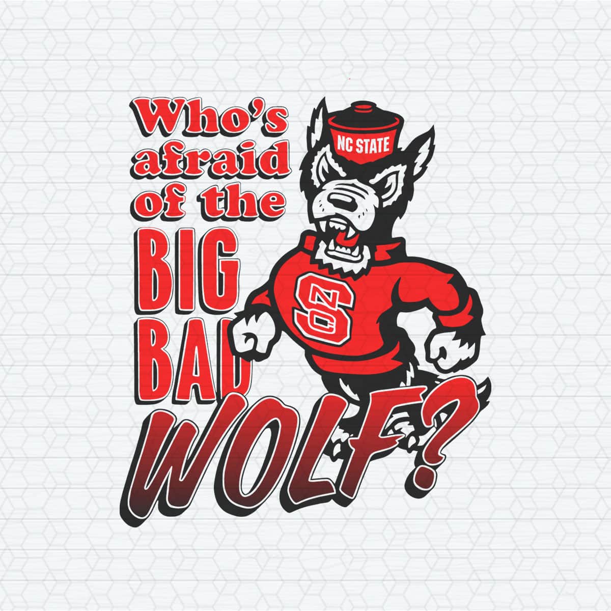 Who Is Afraid If The Big Bad Wolf Mascot SVG | Inspire Uplift