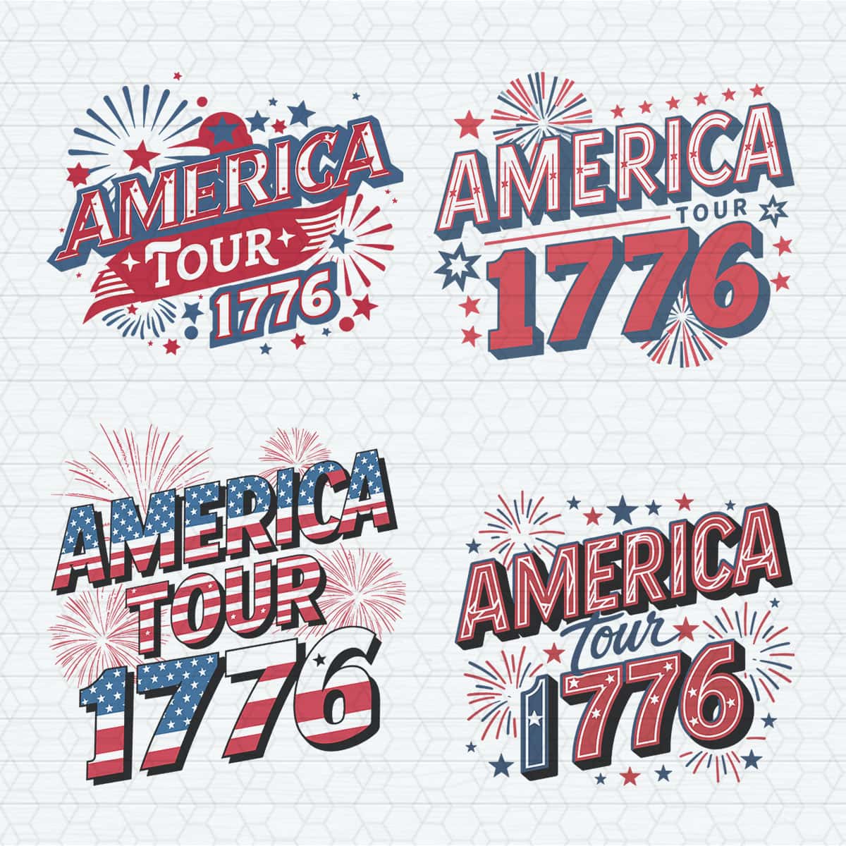 America Tour 1776 Happy 4th Of July SVG Bundle | Inspire Uplift