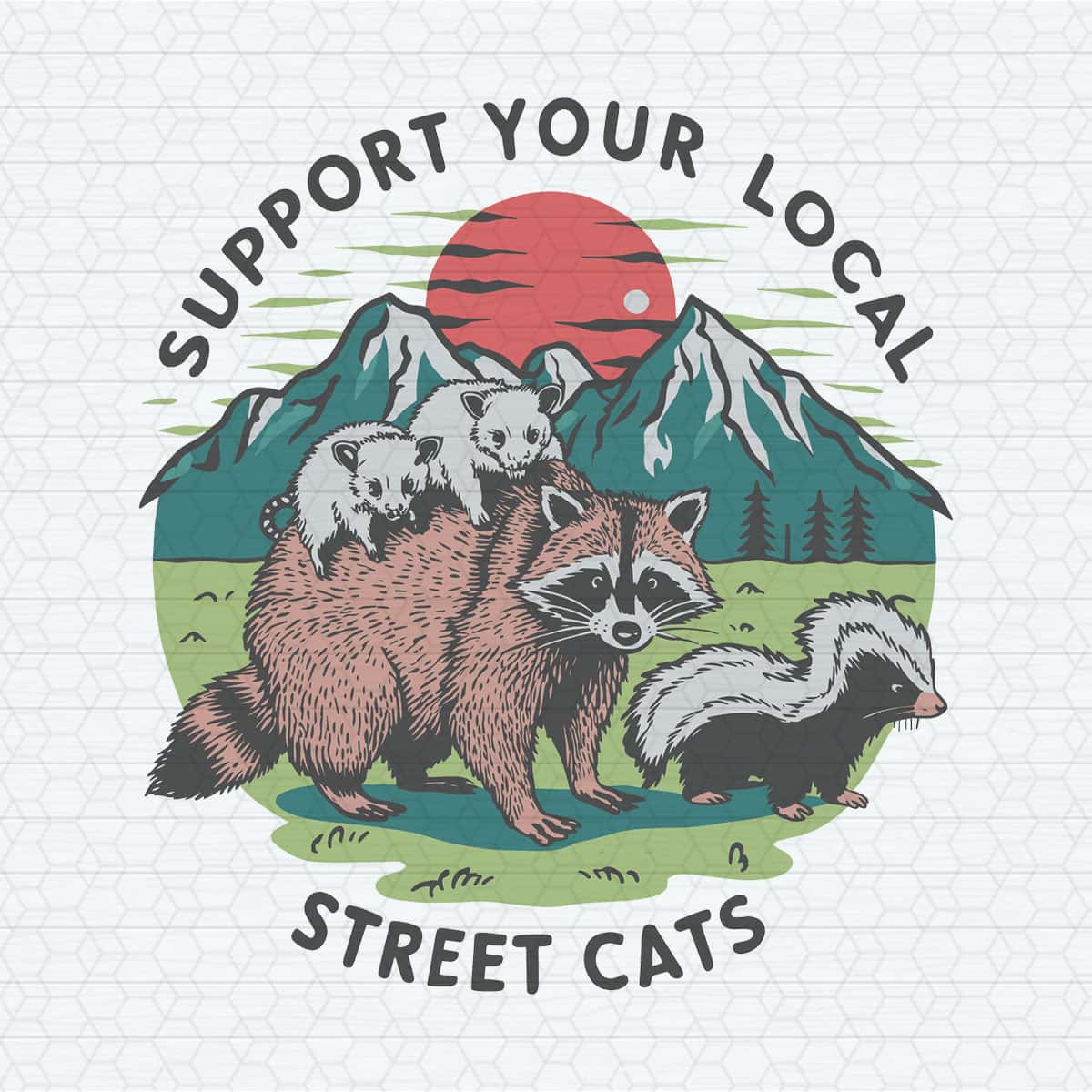 Vintage Support Your Local Street Cats SVG | Inspire Uplift