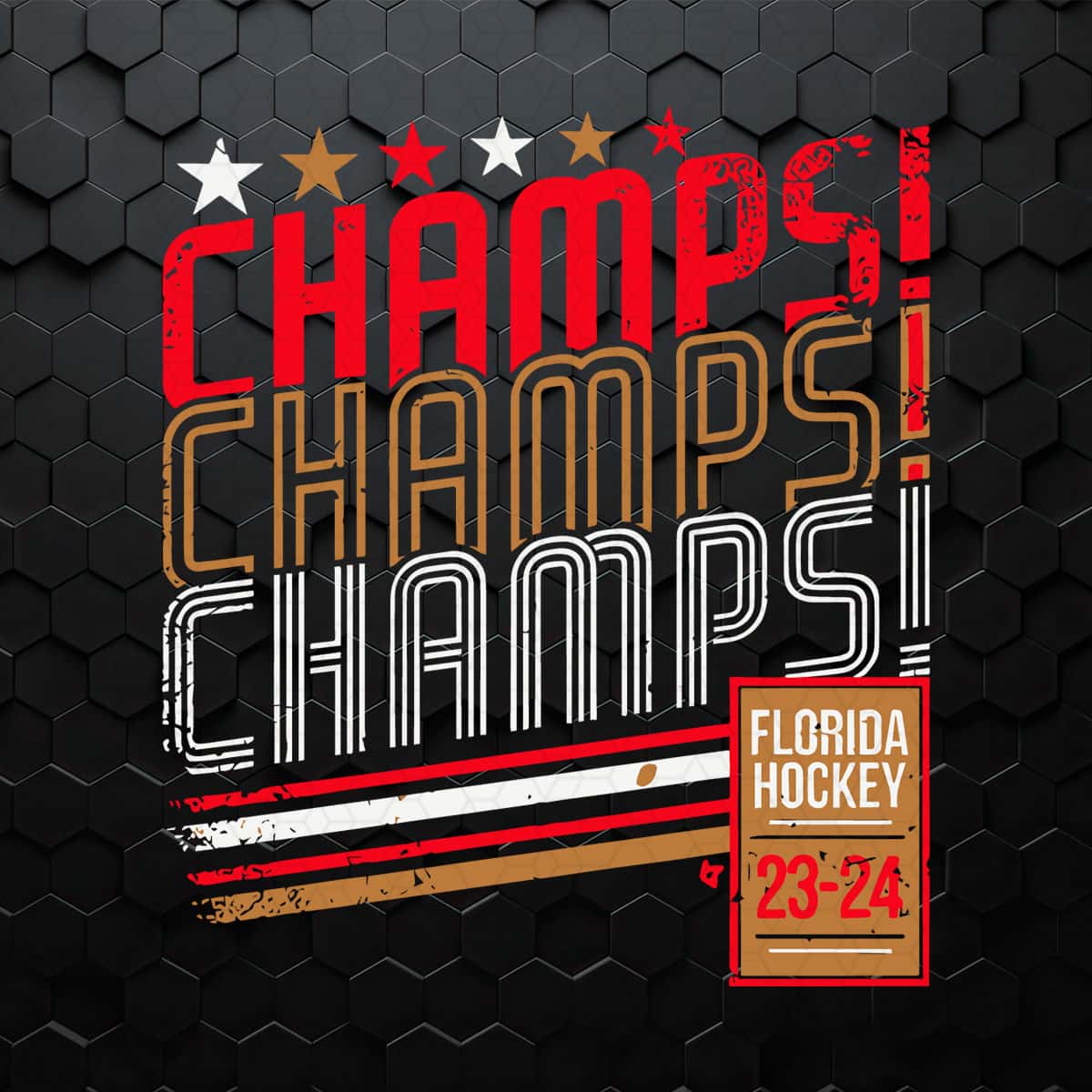 Retro Champs Florida Hockey 2024 SVG | Inspire Uplift