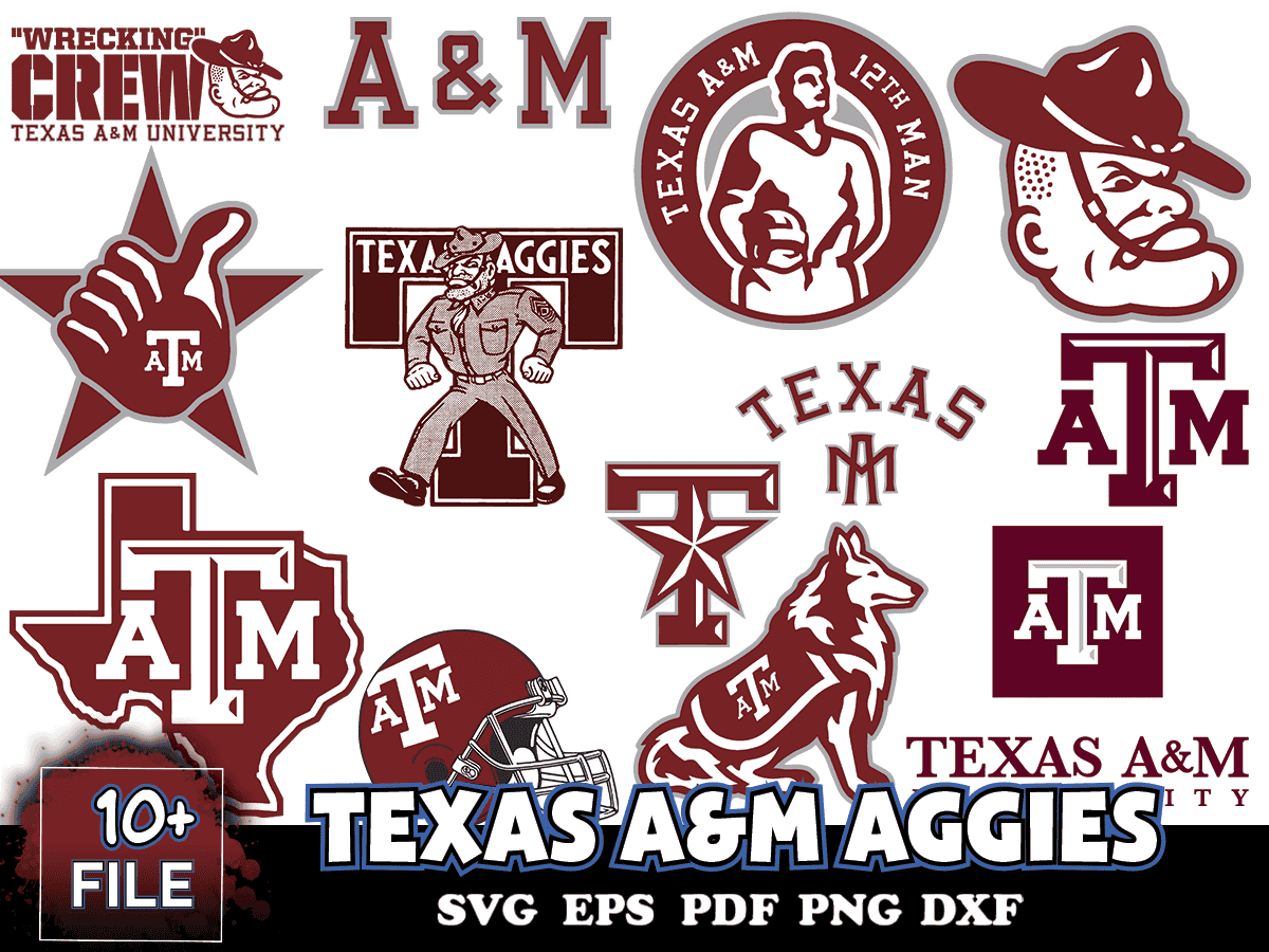 13 Files Texas A&M Aggies Svg Bundle, Texas A&M Aggies Logo | Inspire ...