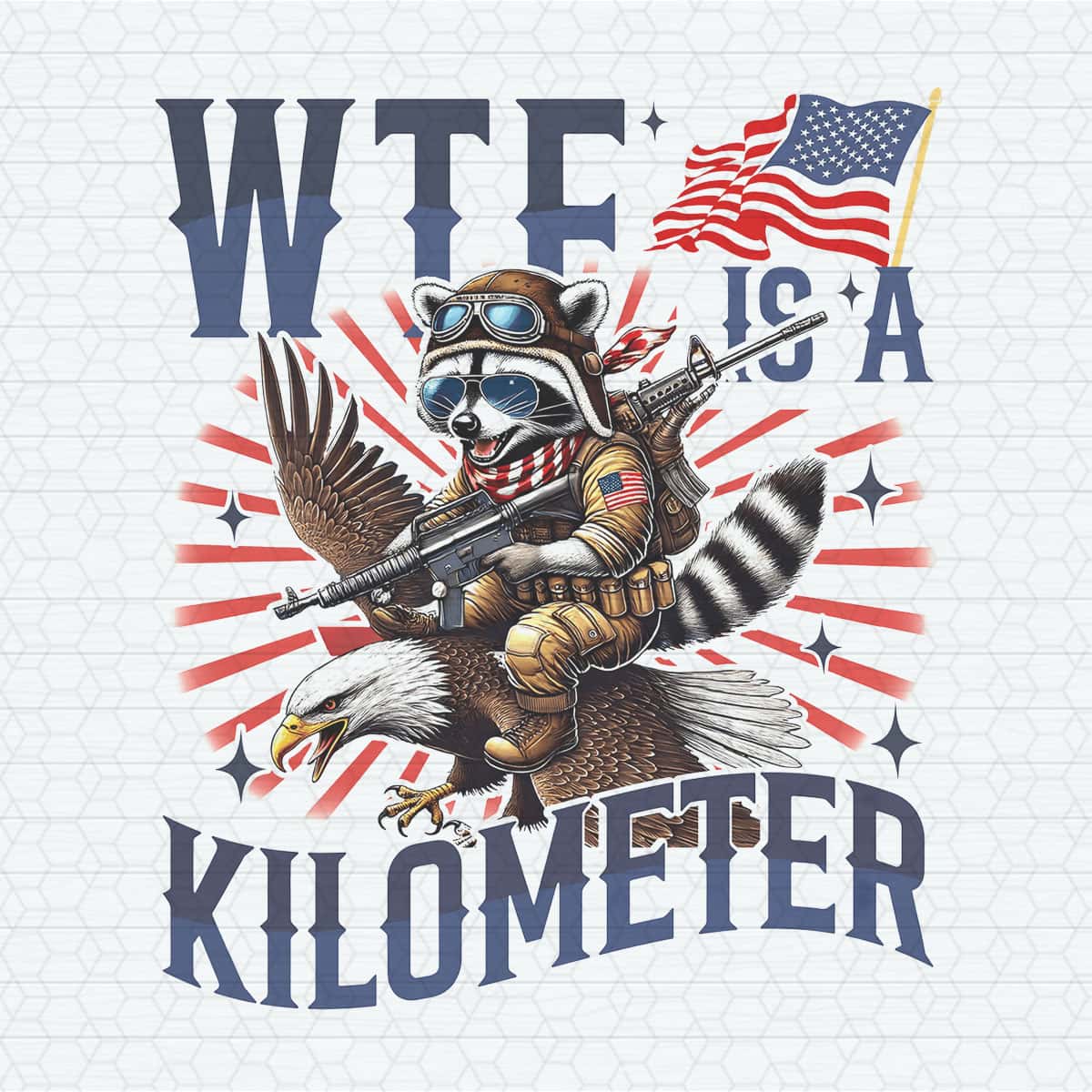 WTF Is A Kilometer Eagle Raccoon Meme PNG | Inspire Uplift