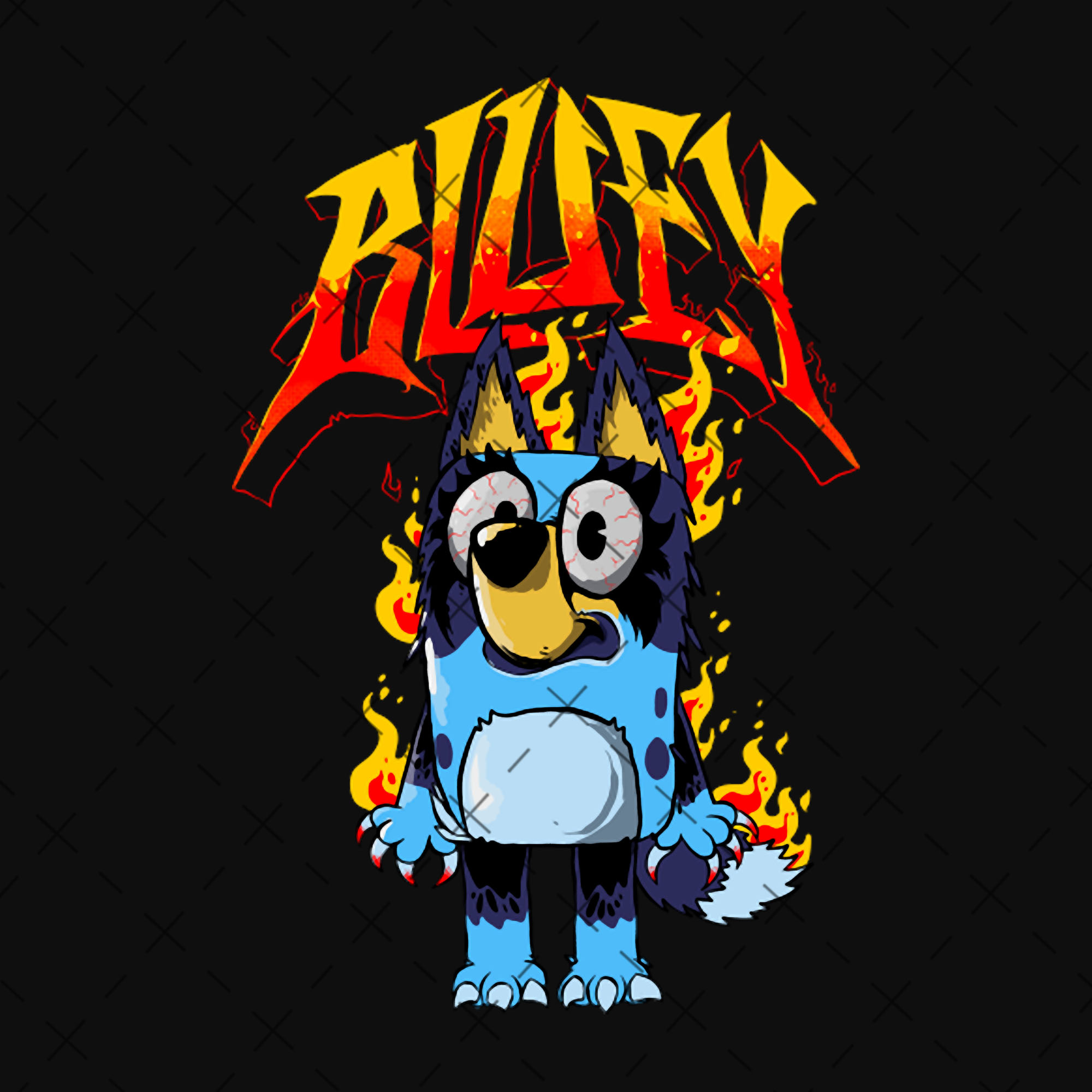 Bluey metal artwork Png, Digital Download | Inspire Uplift
