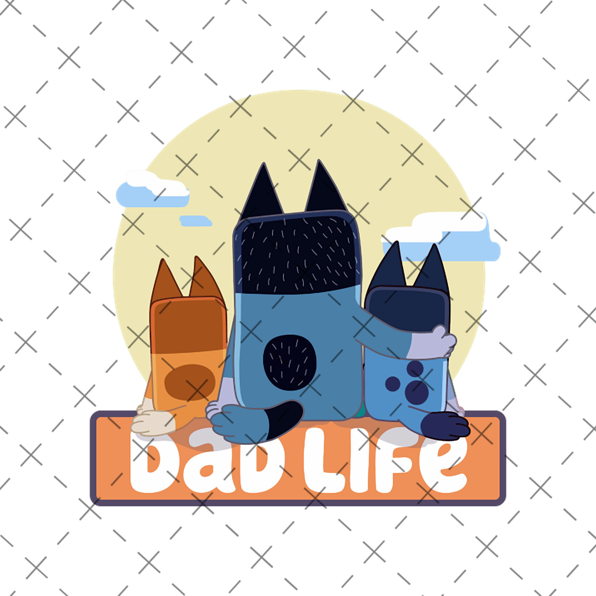 Bluey Dad Life Png, Bluey Dog Father's Day Png, Blue Father | Inspire ...
